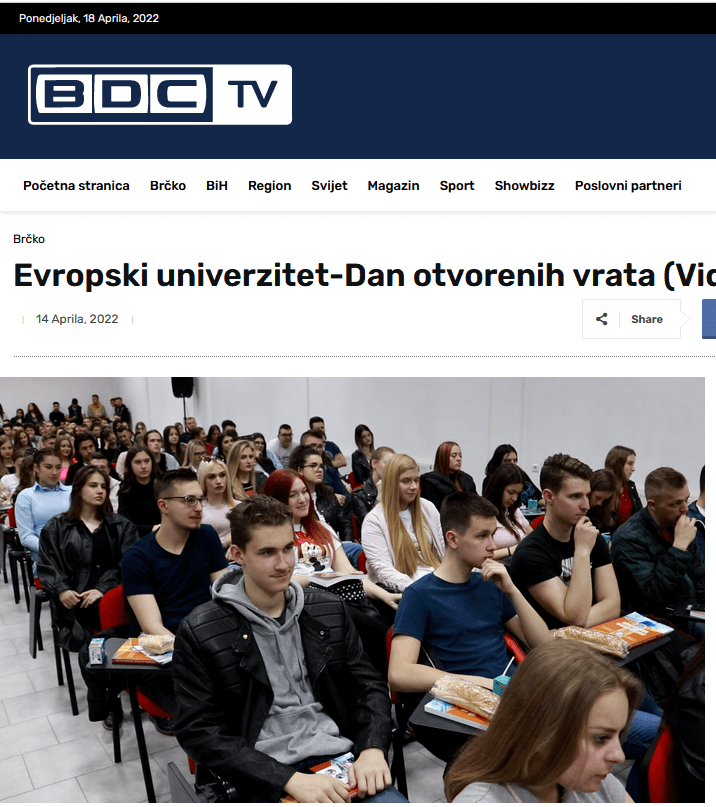 Evropski univerzitet – Dan otvorenih vrata (video) – Evropski univerzitet Brčko distrikt